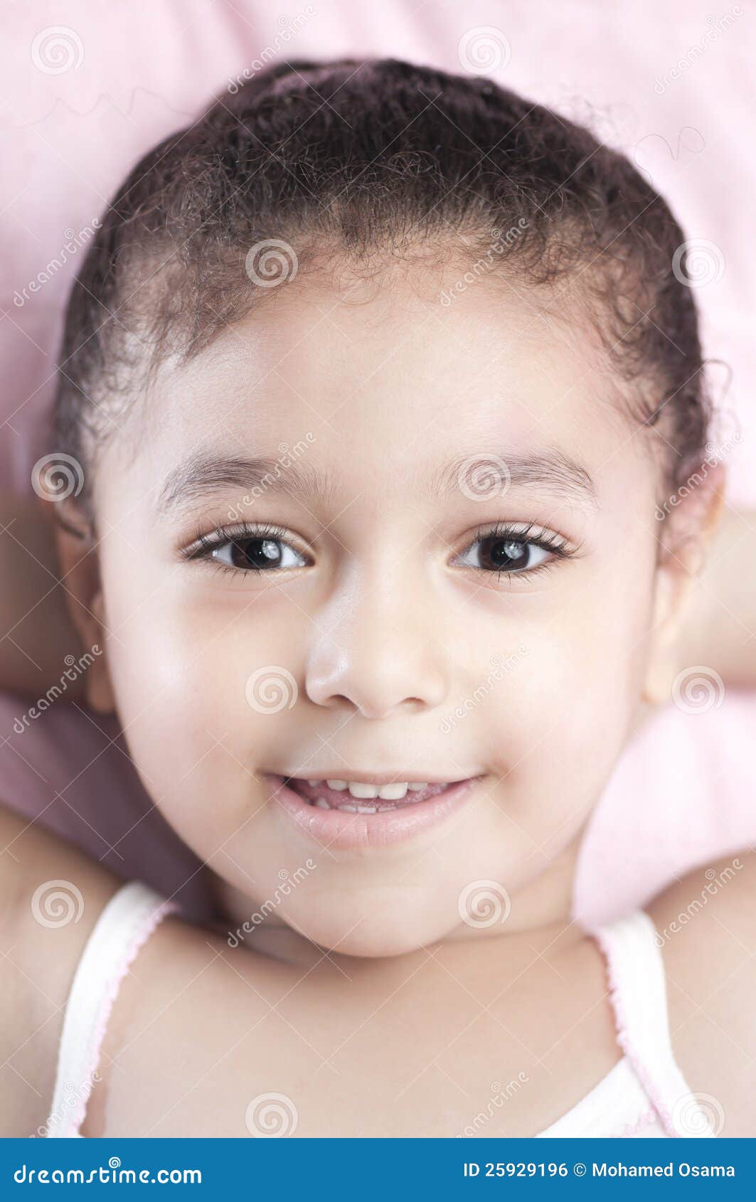 Cute Girl Relaxing stock photo. Image of cheerful, bedtime - 25929196