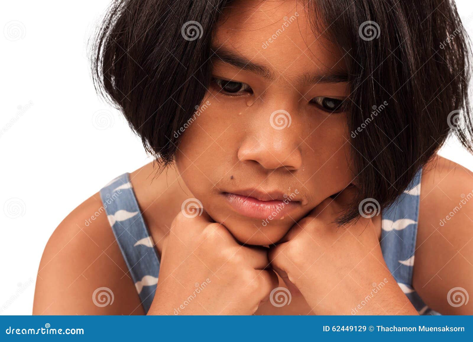 Cute girl sad and cry stock image. Image of person, little - 62449129