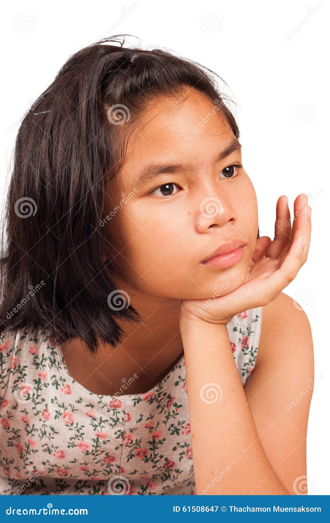 Cute girl sad and morose stock image. Image of person - 61508647
