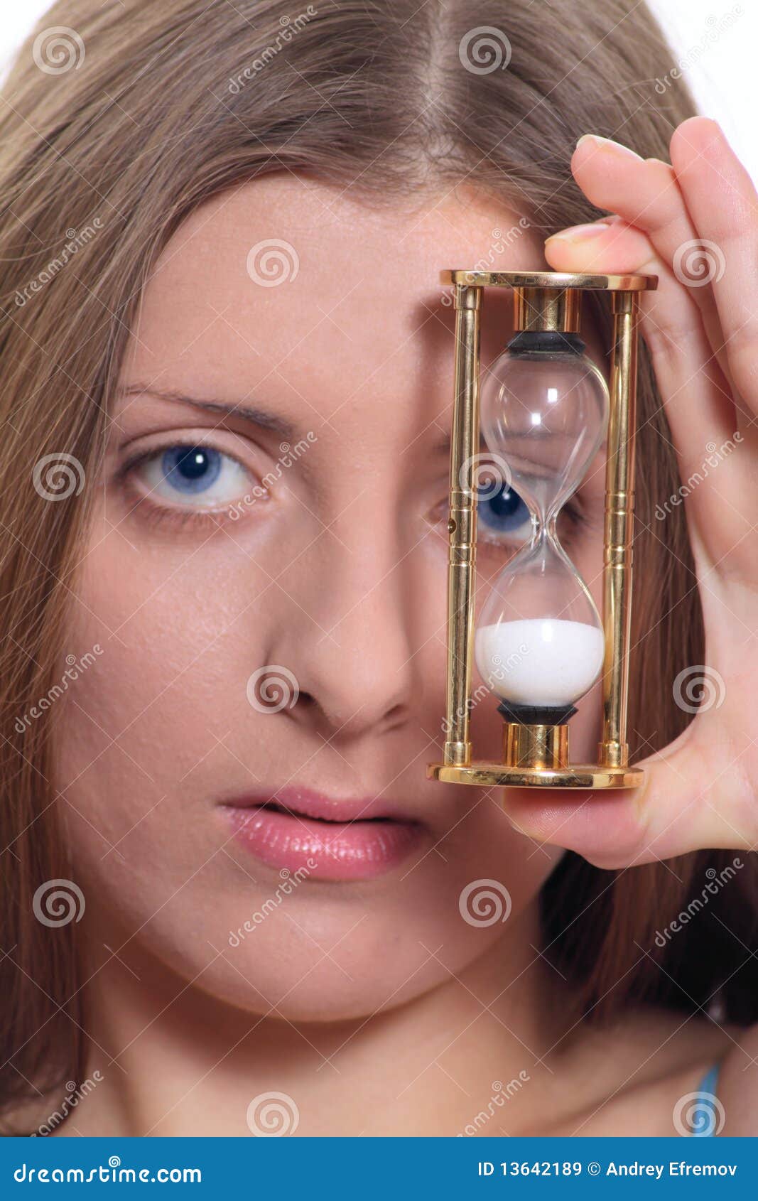 The Cute Girl and Sand Clock Stock Image - Image of backgrounds ...