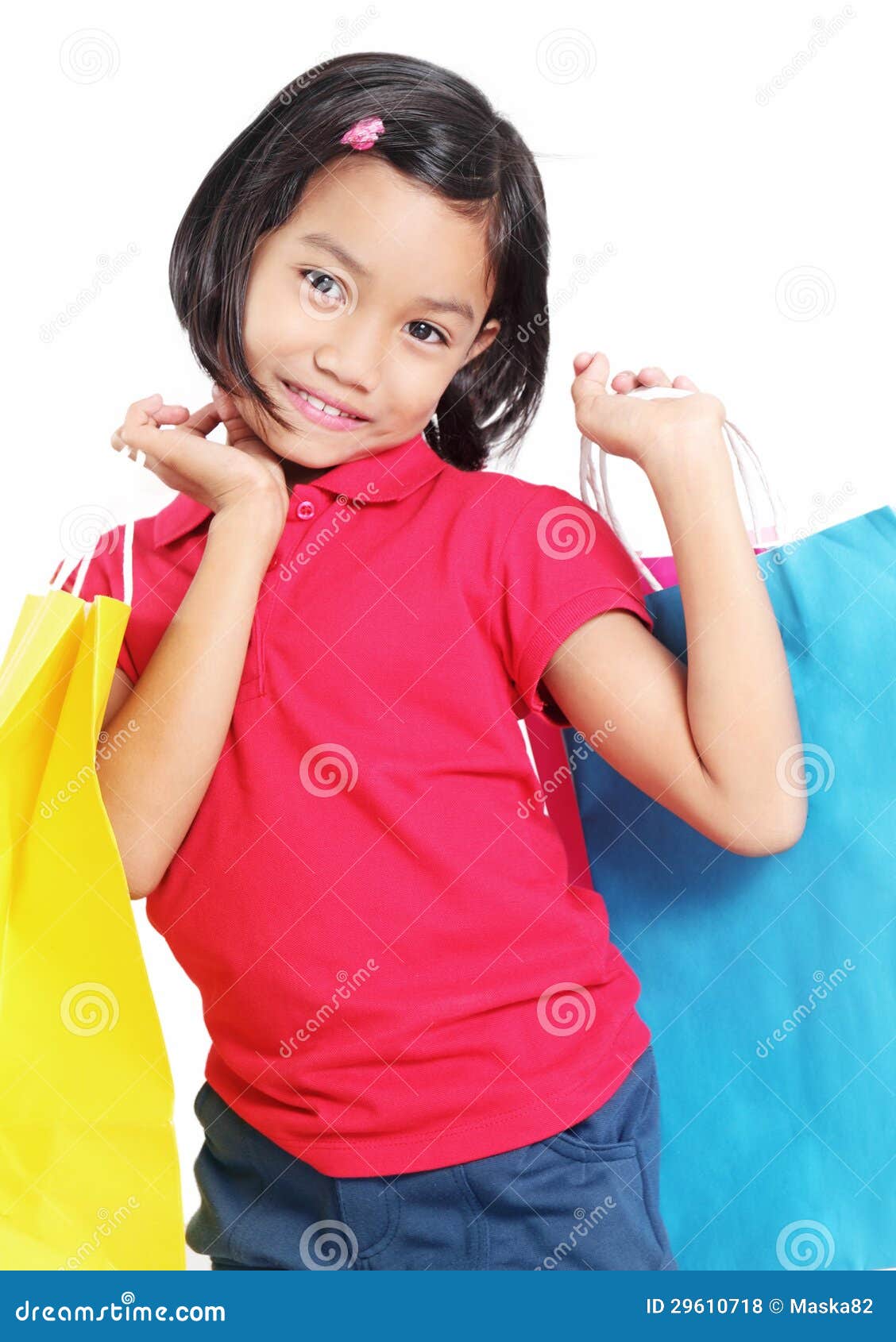 Cute Girl in Shopping stock photo. Image of customer - 29610718