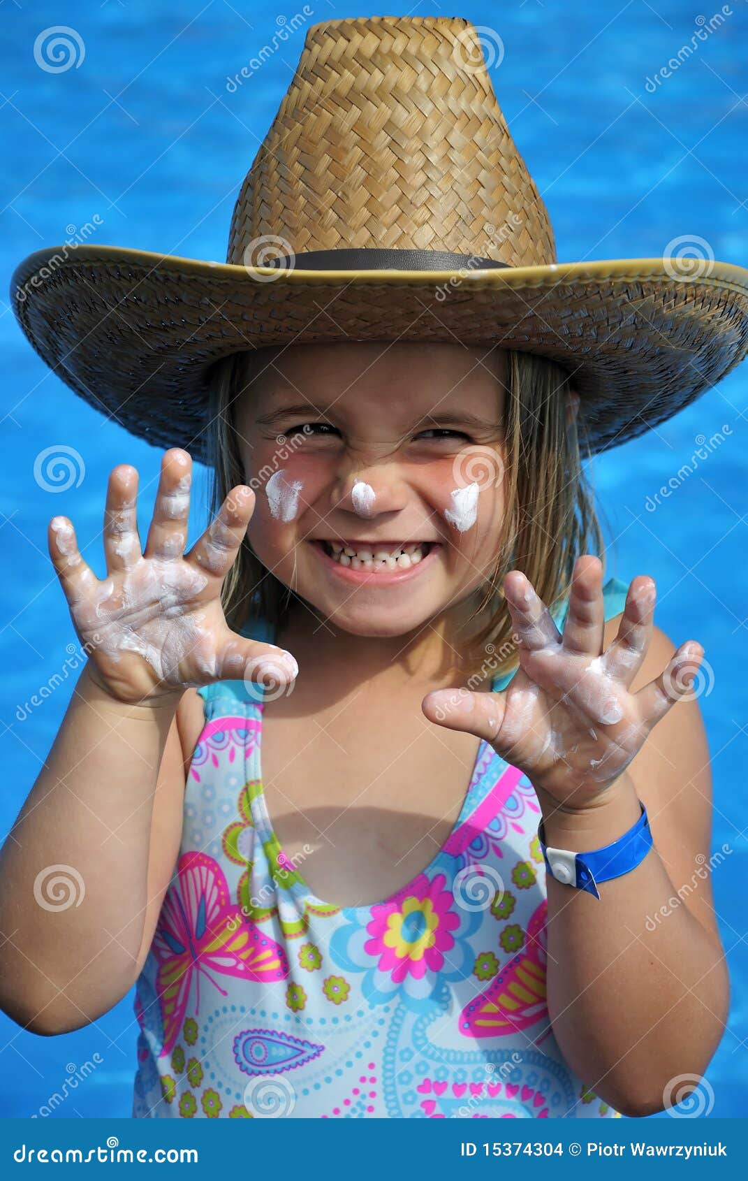 Cute girl summer fun stock photo. Image of color, face - 15374304