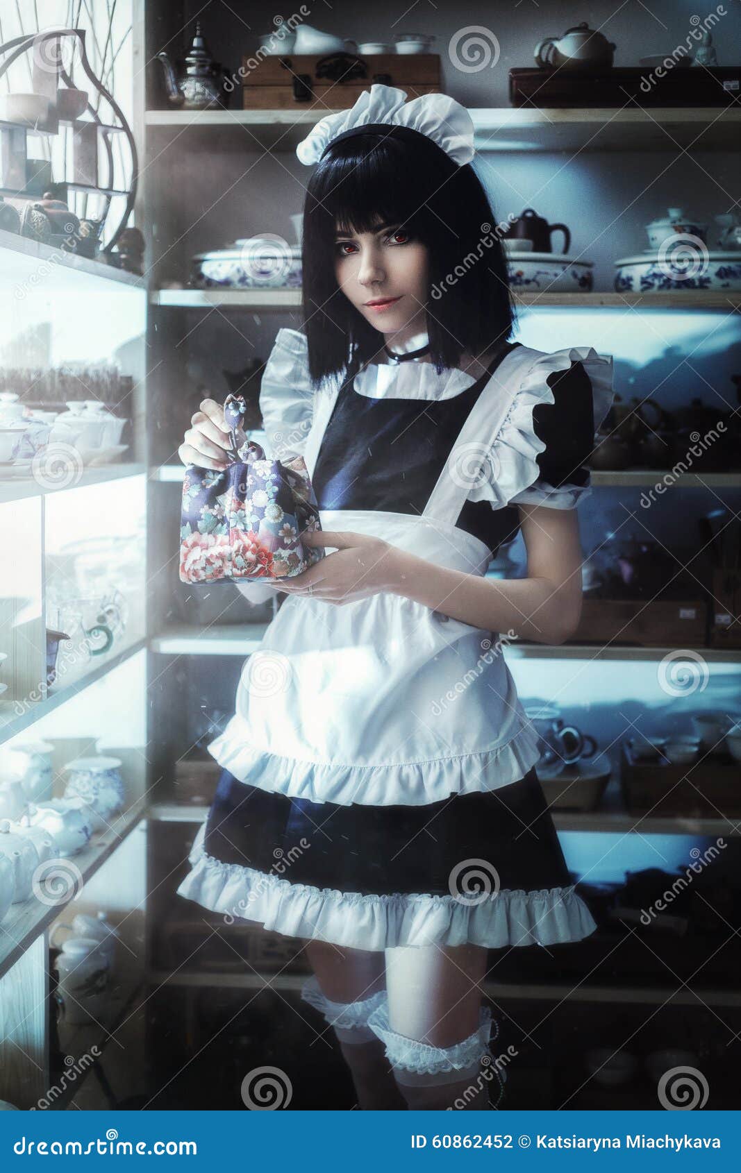 Cute girl maid stock photo. Image of cleaner, anime, fantasy - 60862452