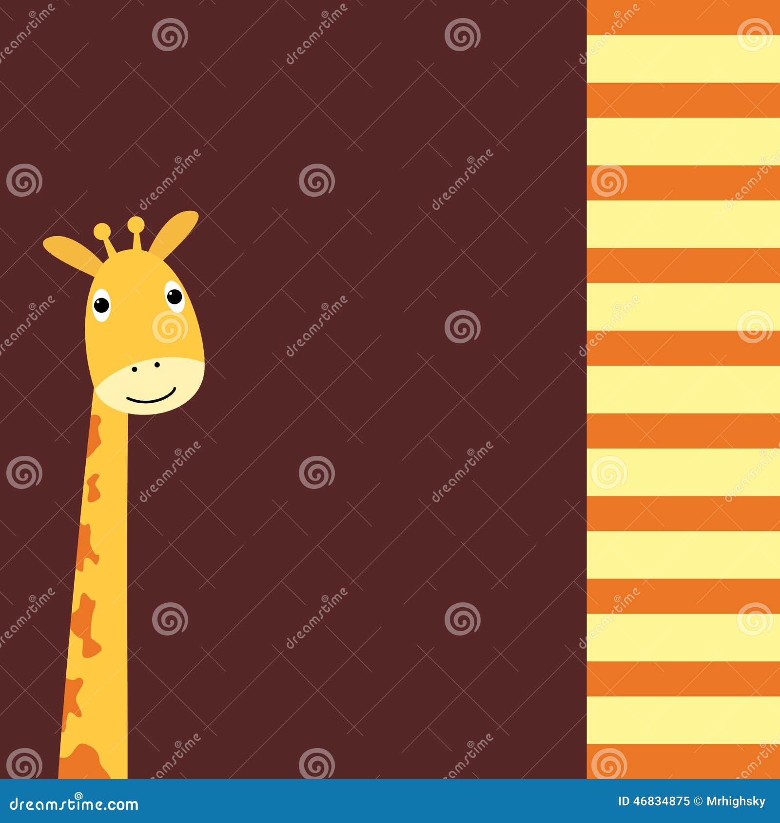 Giraffe Card Cartoon Vector | CartoonDealer.com #97593465