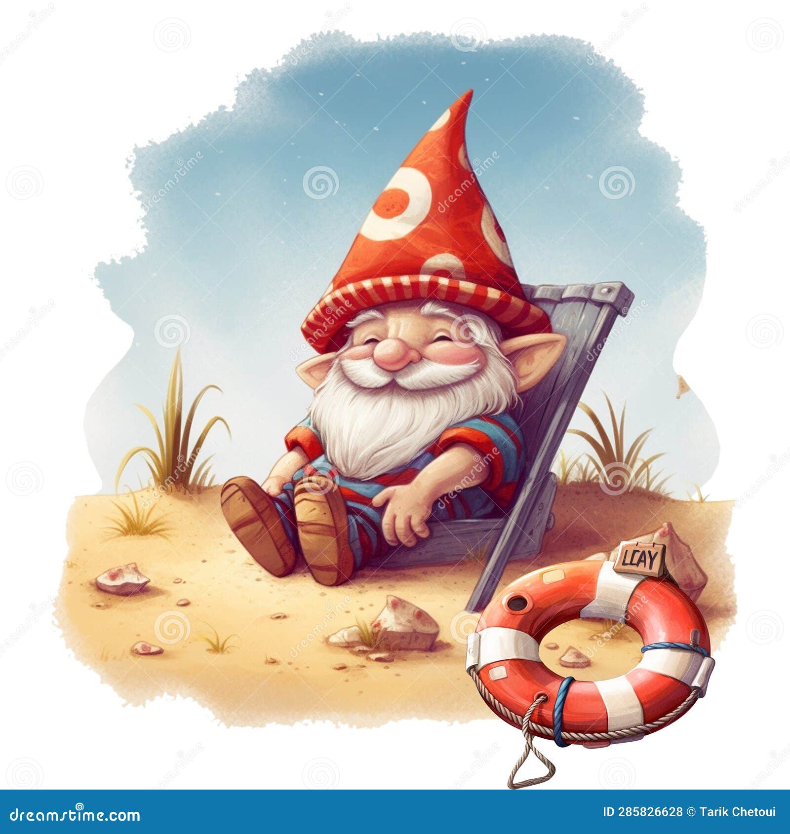 Cute Gnomes Cartoon Fairy Tale Dwarves In Different Clothes With Beards