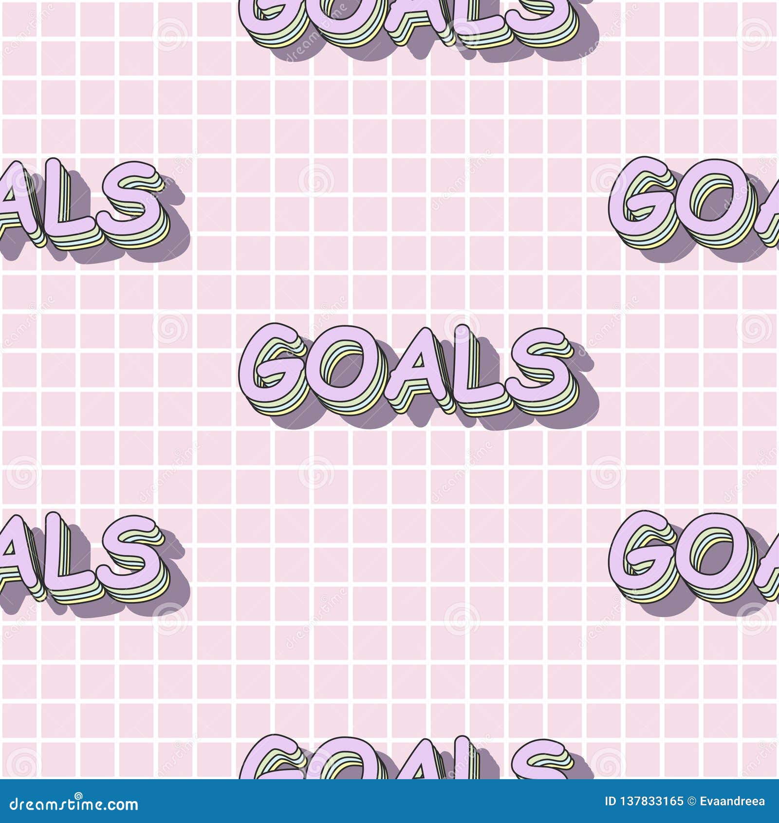 Cute Goals Seamless Pattern Stock Illustration - Illustration of ...