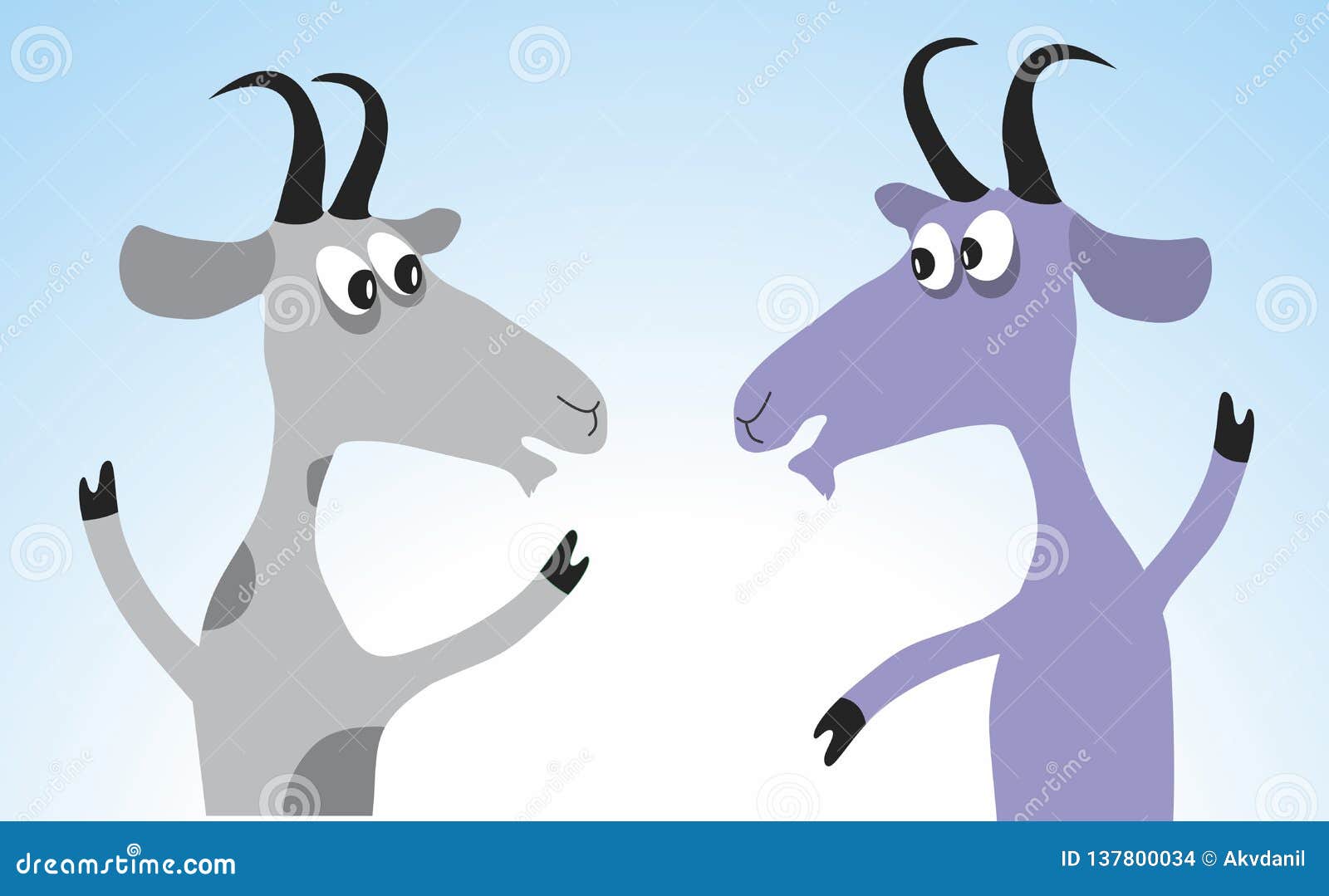 Cute Goat Cartoon Vector Illustration | CartoonDealer.com #59277982
