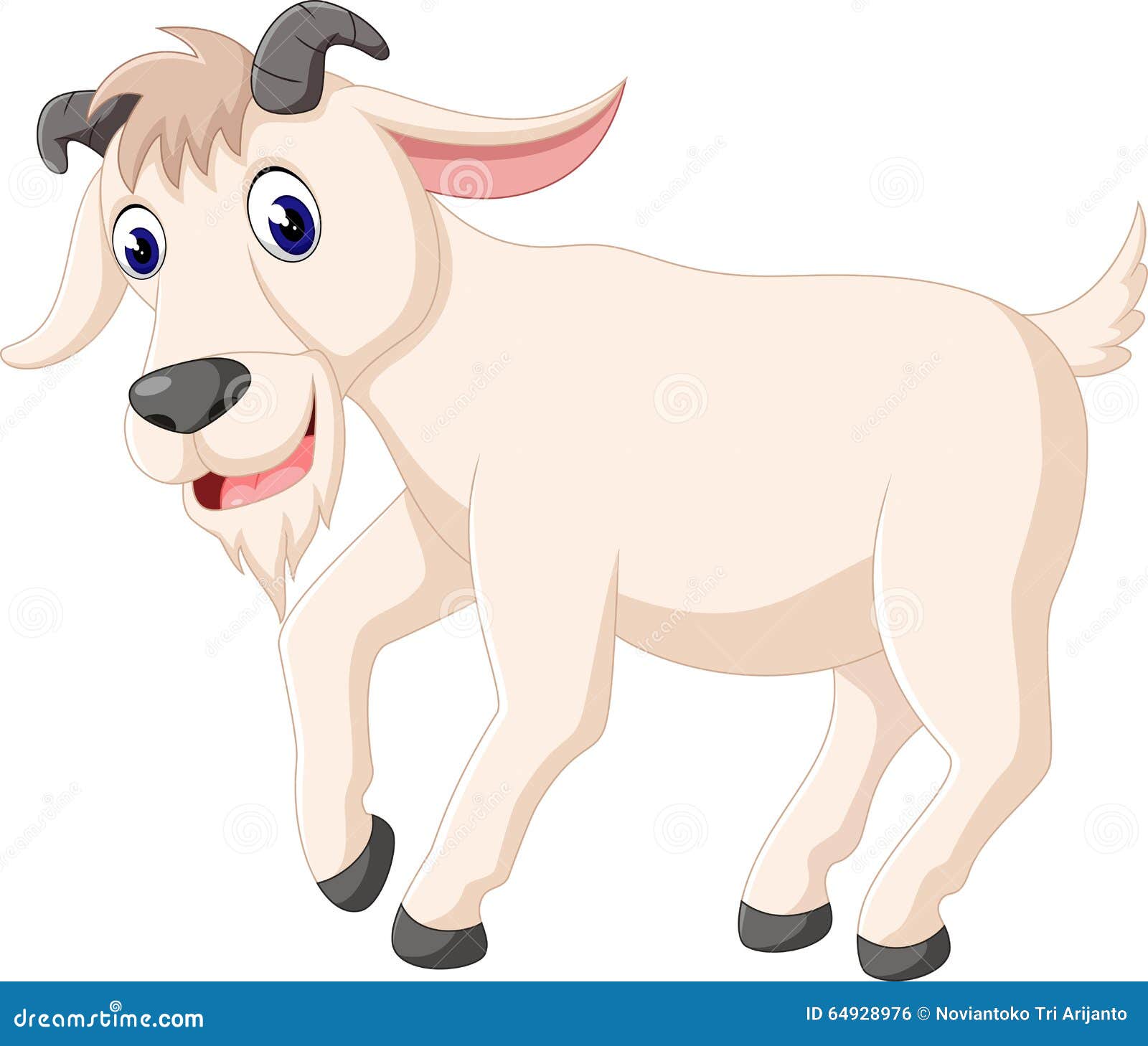 Cute goat cartoon stock vector. Illustration of food - 64928976
