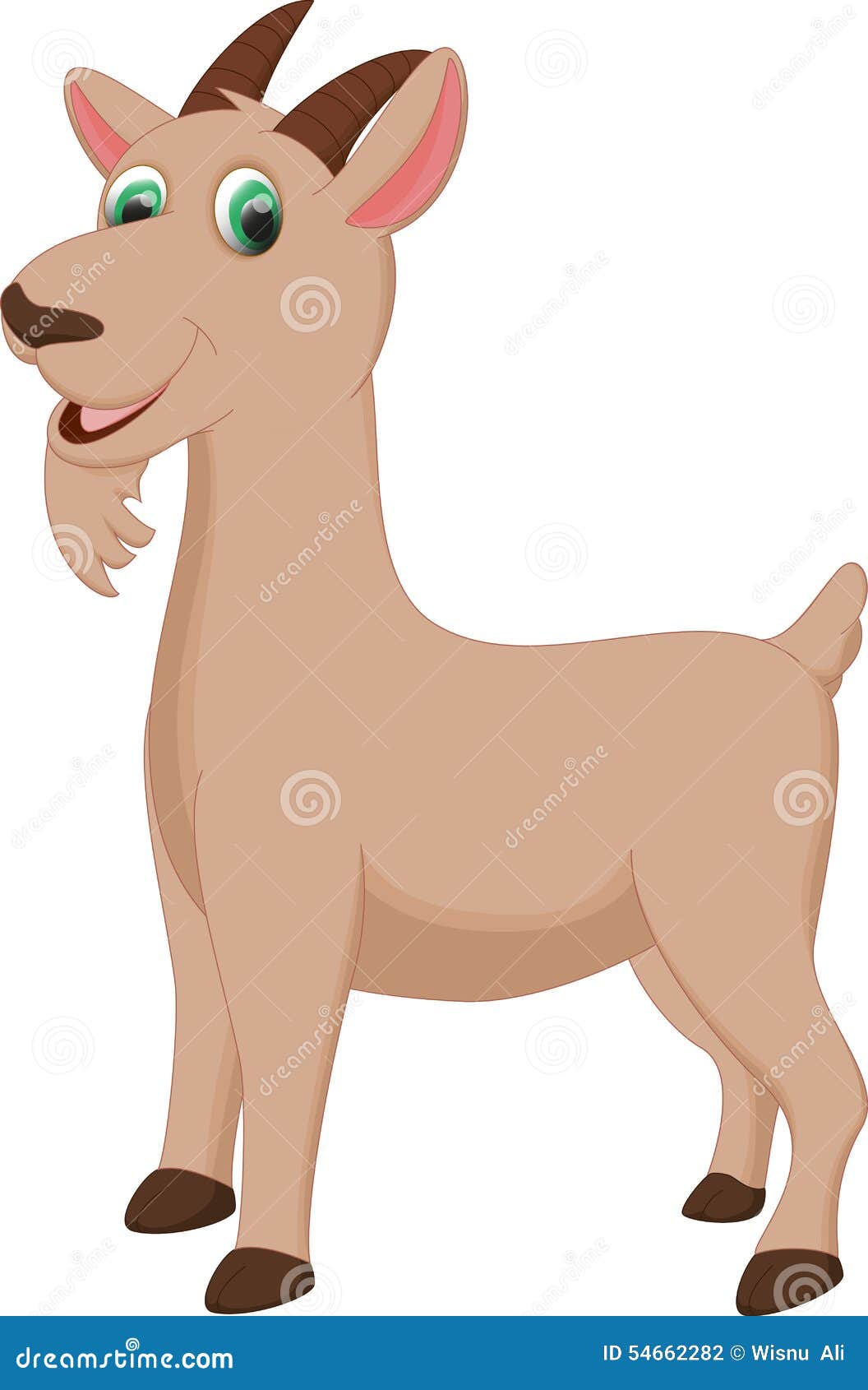 Cute goat cartoon stock vector. Illustration of breed - 54662282