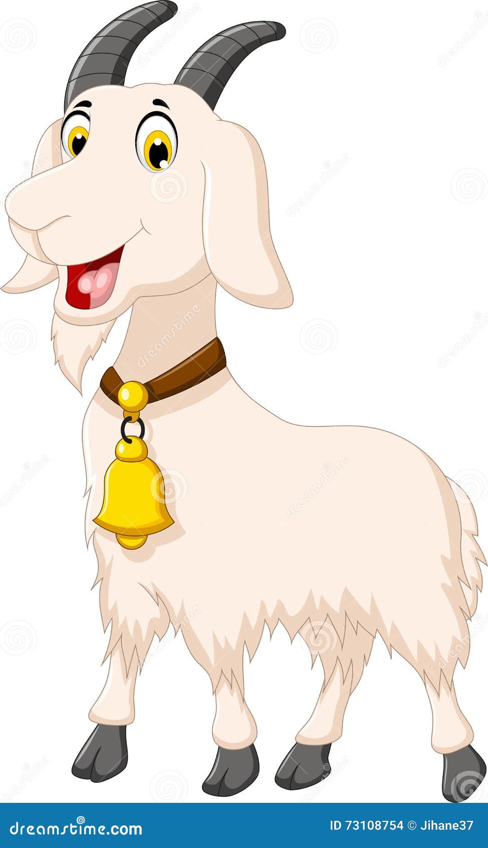 Cute Goat Silhouette Saying Me, Illustration. Cartoon Character ...