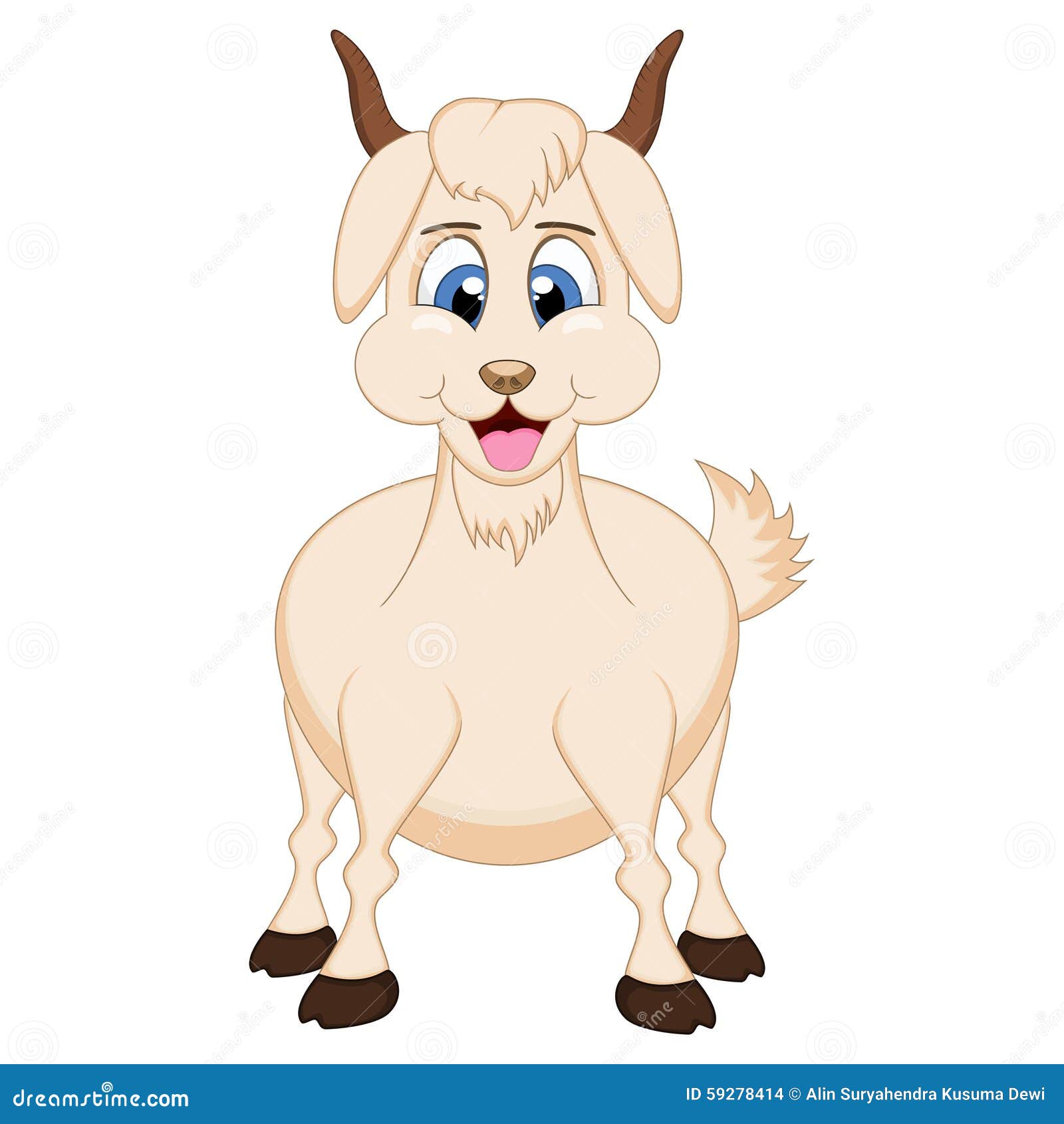 Cute Goat Cartoon stock vector. Illustration of isolated - 59278414