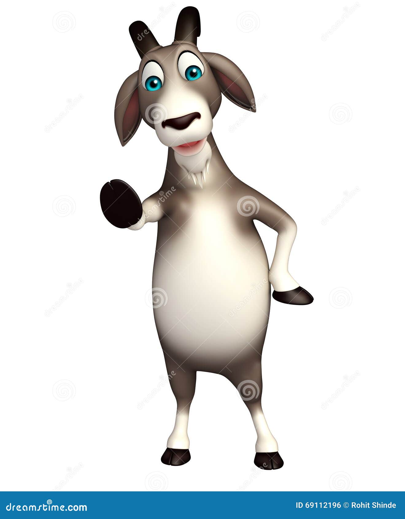 Cute Goat Funny Cartoon Character Stock Illustration - Illustration of ...