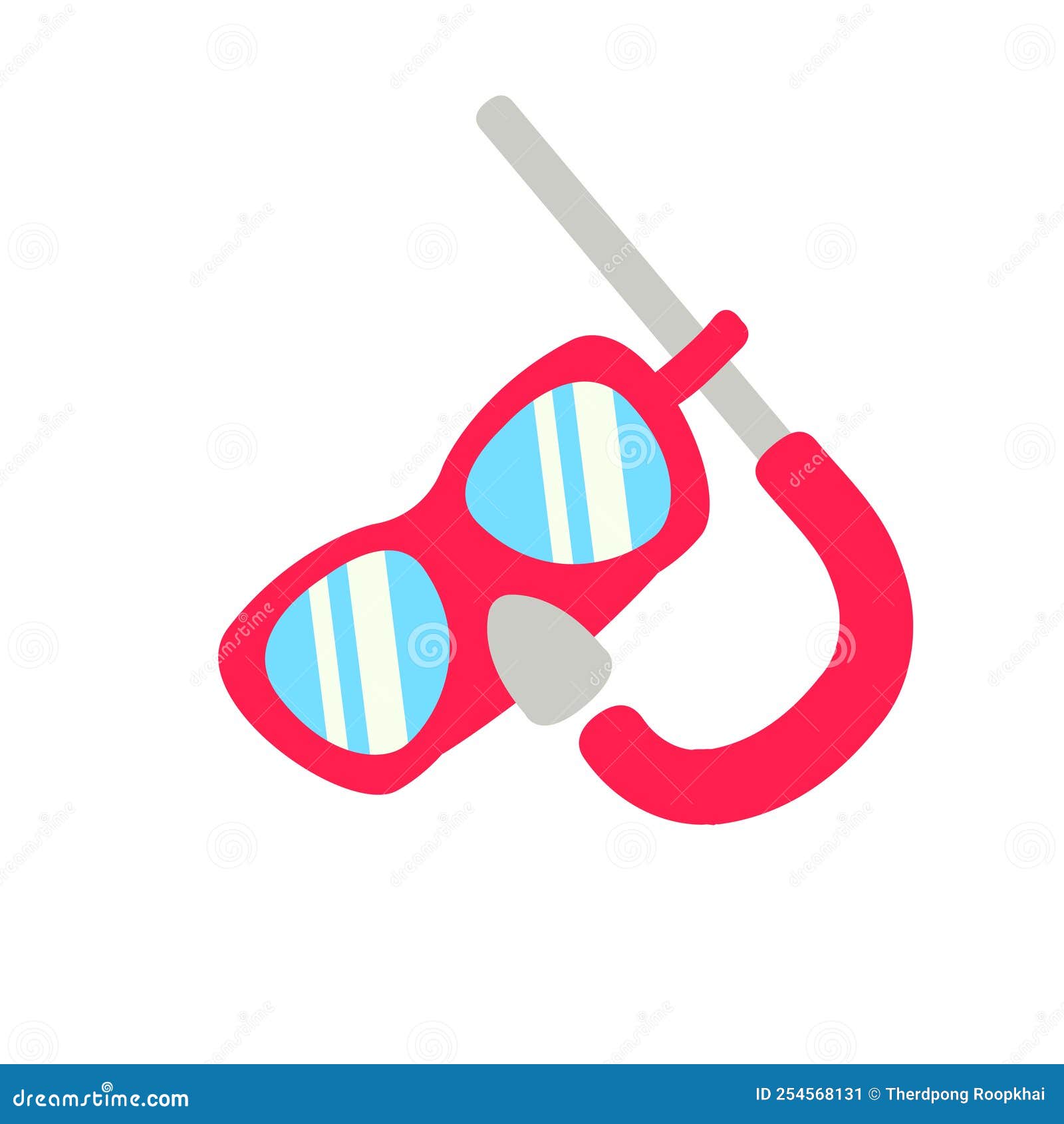 Cute of Goggles on Cartoon Version Stock Vector - Illustration of beach ...