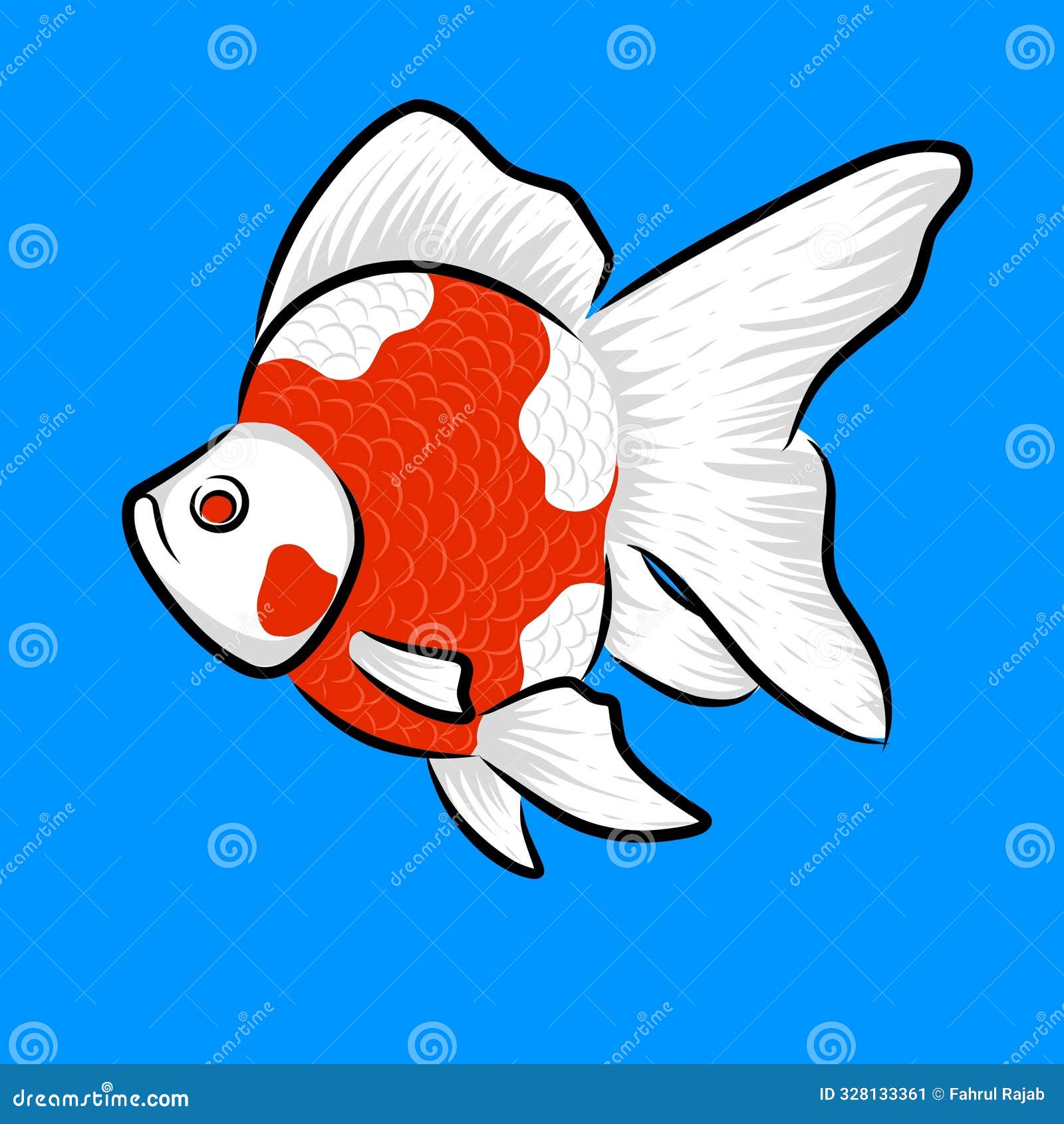 Cute gold fish vector art stock illustration. Illustration of poster ...