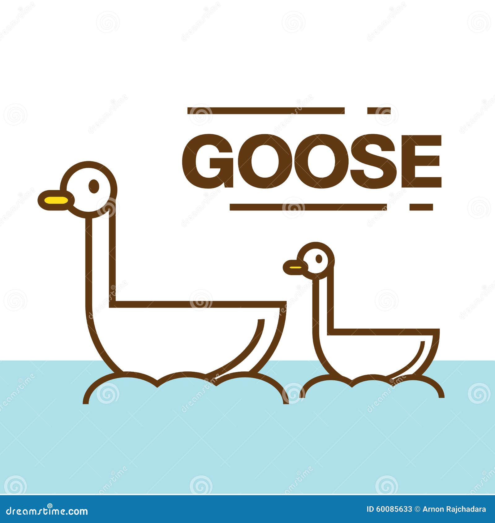Cute Goose Vector stock vector. Illustration of symbol - 60085633