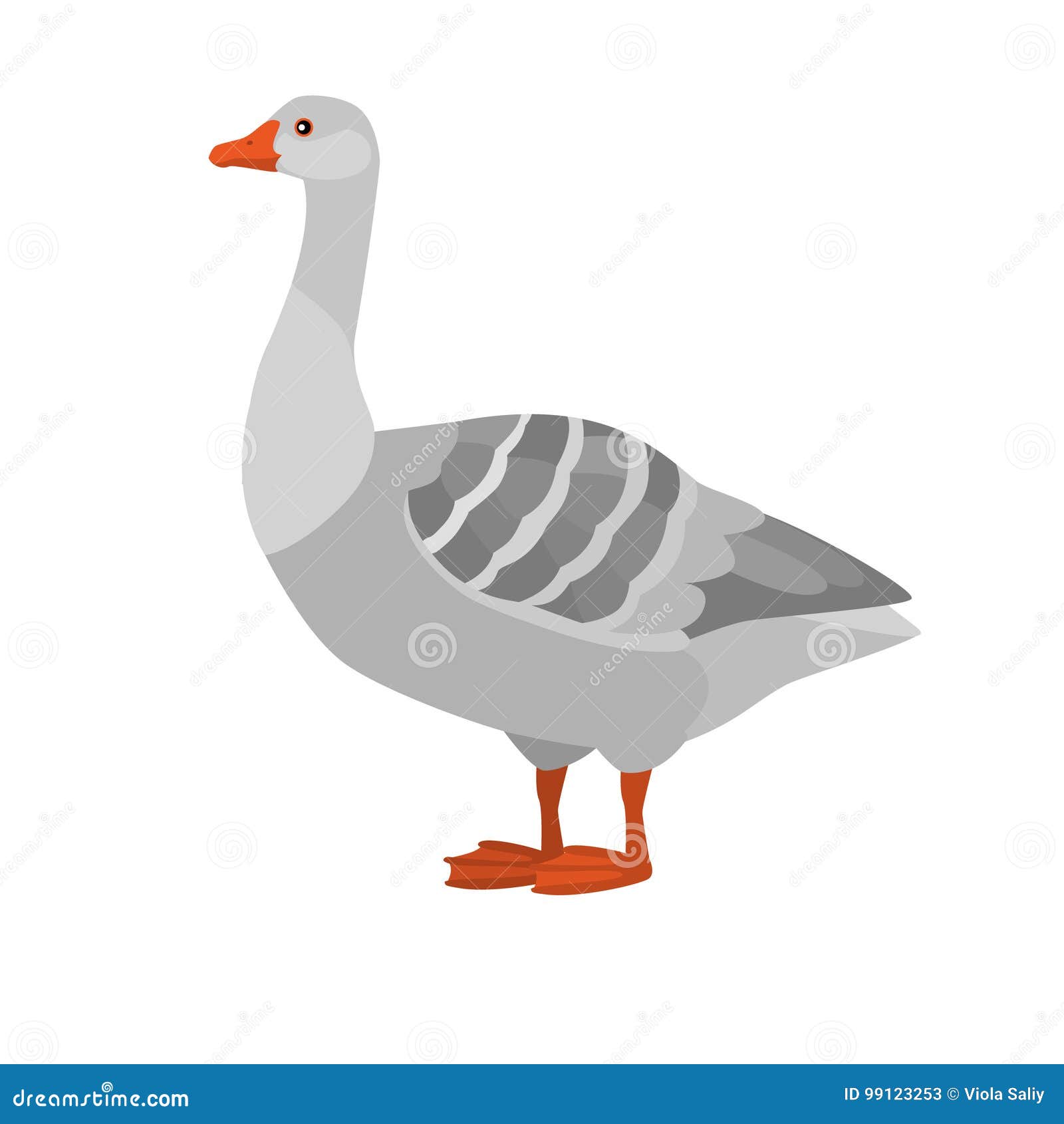 Cute goose stock vector. Illustration of colorful, agriculture - 99123253