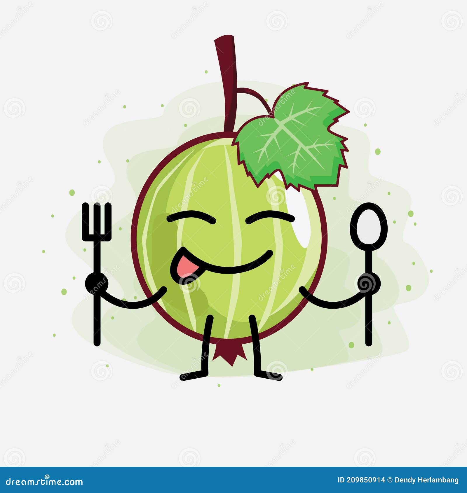 Cute Gooseberry Fruit Mascot Character Illustration Stock Vector ...