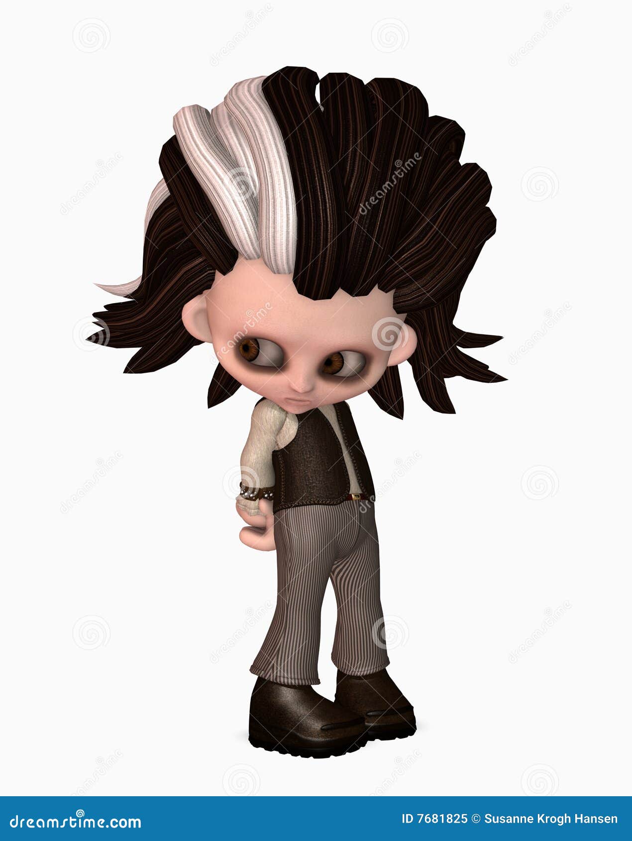 Cute goth character stock illustration. Illustration of frighten - 7681825