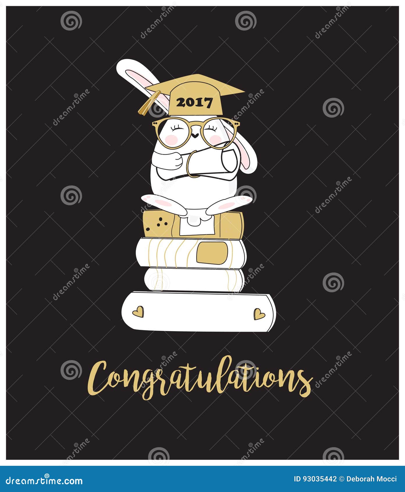 Set For Congratulations With Cute Characters Vector Illustration ...