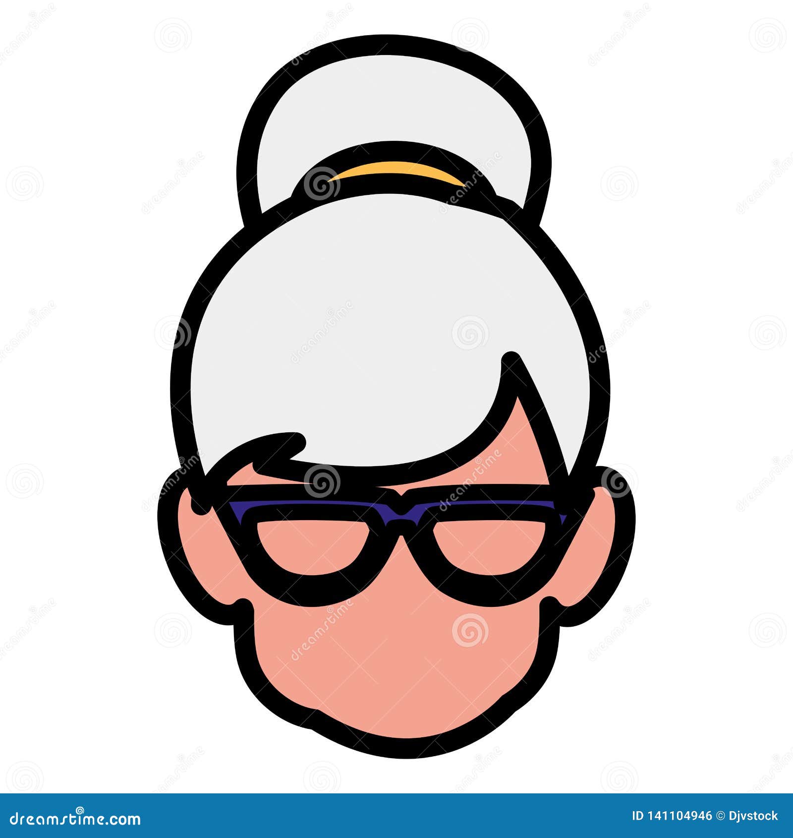 Cute Grandmother Head Avatar Character Stock Vector - Illustration of ... Cute Grandmother Head Avatar Character Stock Vector - Illustration of ...