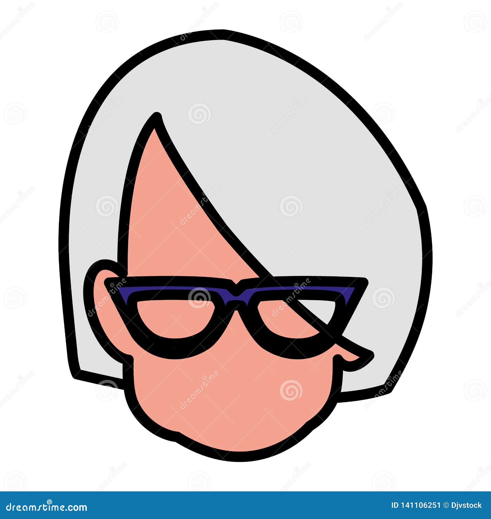 Cute Grandmother Head Avatar Character Stock Vector - Illustration of ... Cute Grandmother Head Avatar Character Stock Vector - Illustration of ...