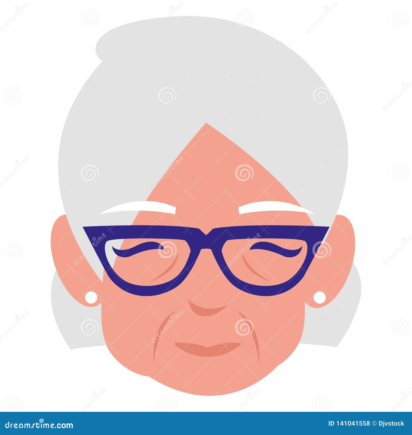 Cute Grandmother Head Avatar Character Stock Vector - Illustration of ... Cute Grandmother Head Avatar Character Stock Vector - Illustration of ...