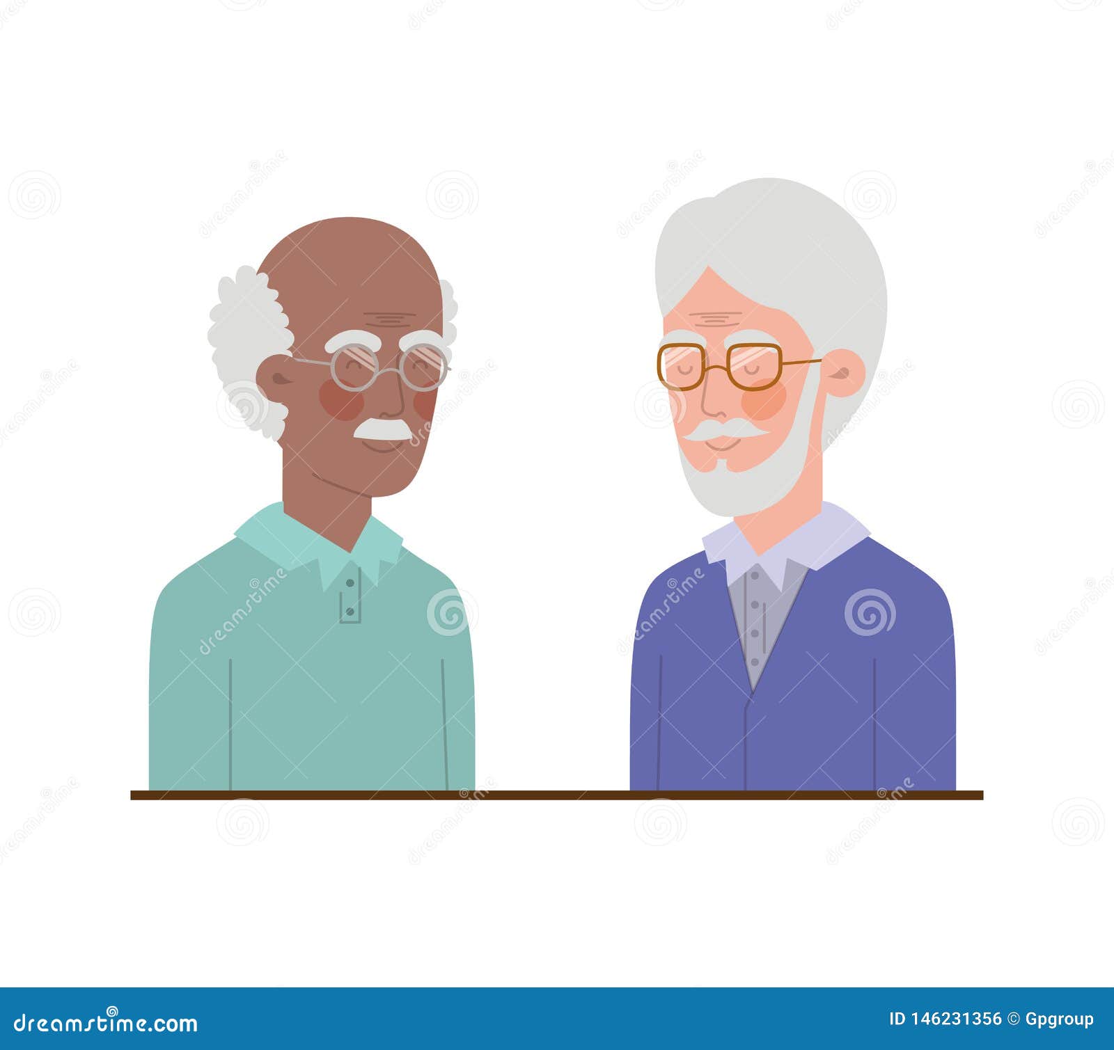 Cute Grandparents Avatar Character Stock Vector - Illustration of human ...