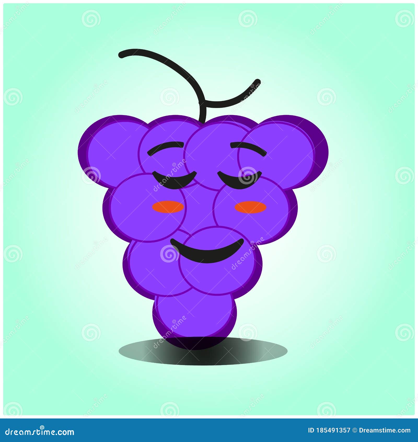 Cute Grapes Cartoon Mascot Character Vector Design Stock Vector ...