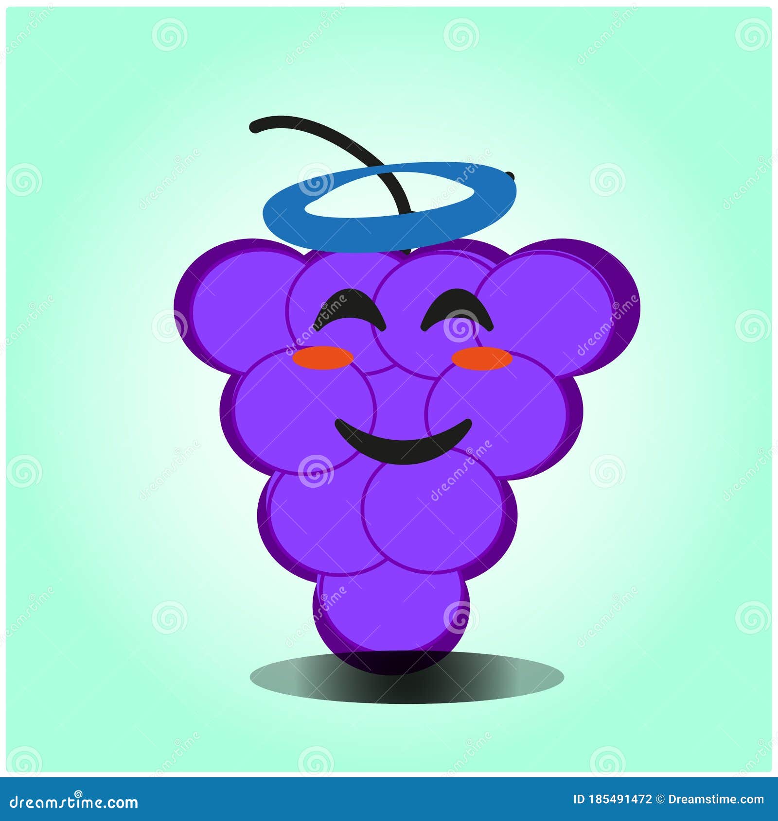 Cute Grapes Cartoon Mascot Character Vector Design Stock Vector ...