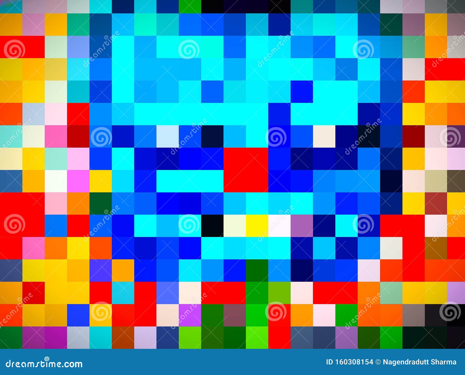 A Cute Graphical Design of Colorful Pattern of Squares Stock ...