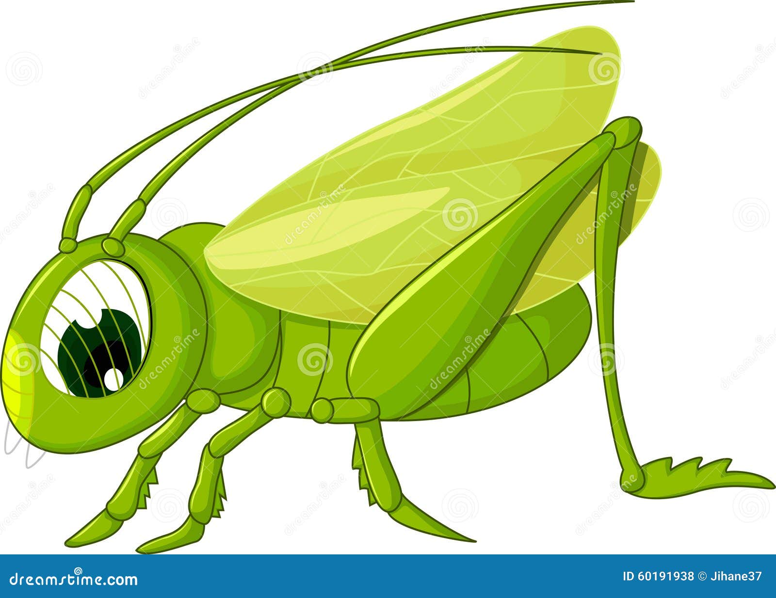 Cute grasshopper cartoon stock illustration. Illustration of nature ...