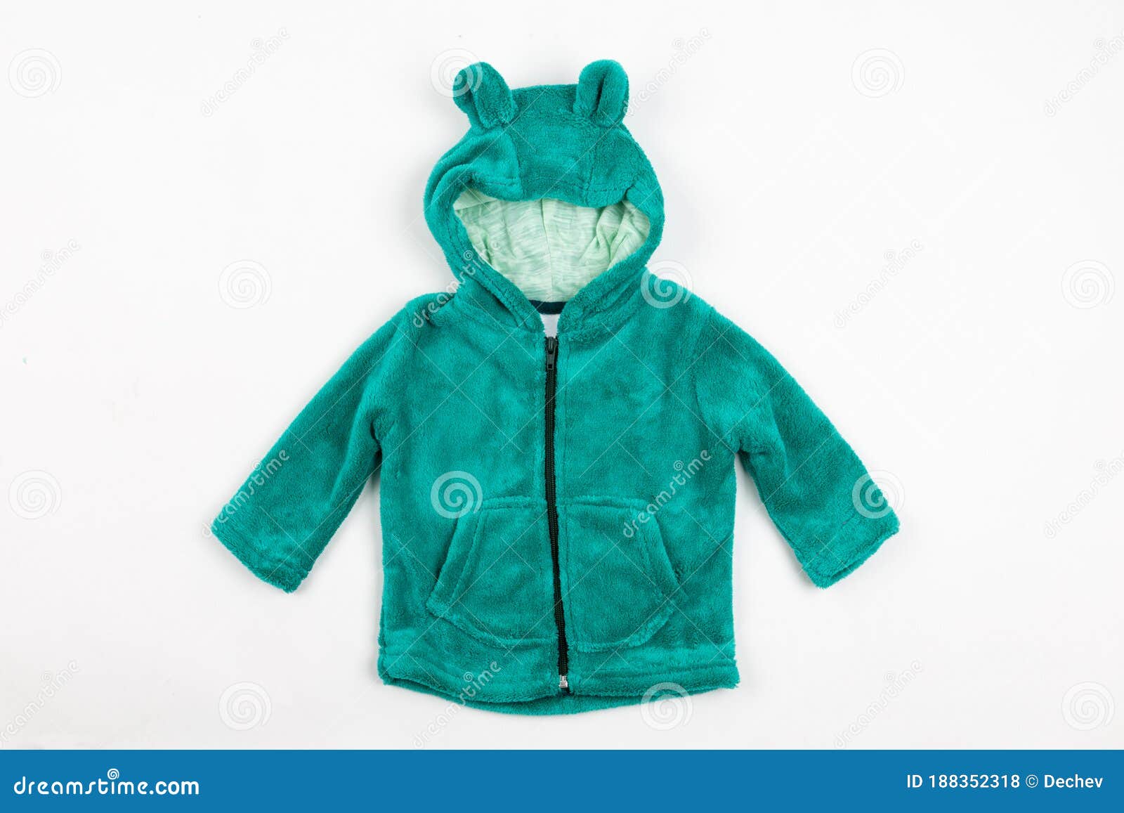 Cute Green Children`s Winter Jacket Stock Photo - Image of coat ...