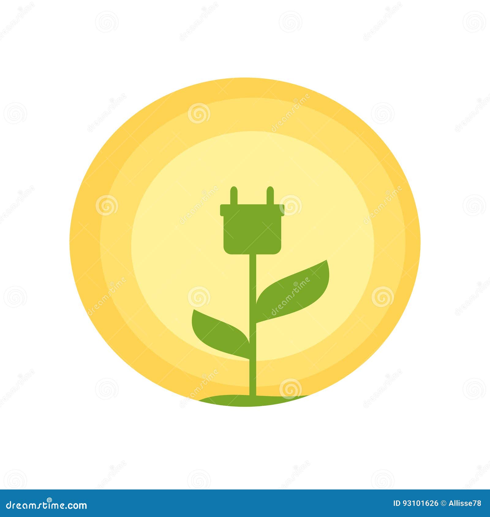 Cute Energy Saving Background. Natural Energy Sources Water, Eco, Bio ...