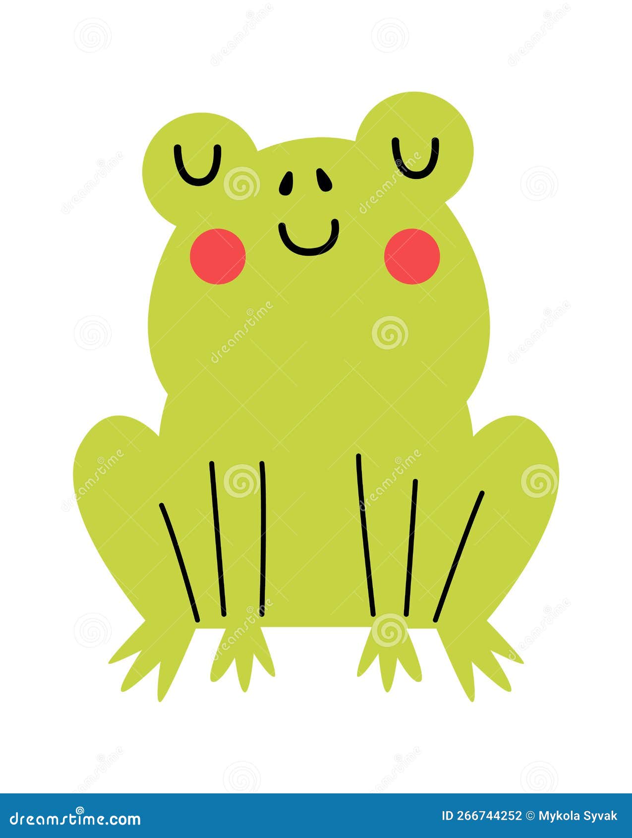 Frog Flat Illustration Sign Mark Vector Trend | CartoonDealer.com #88609016