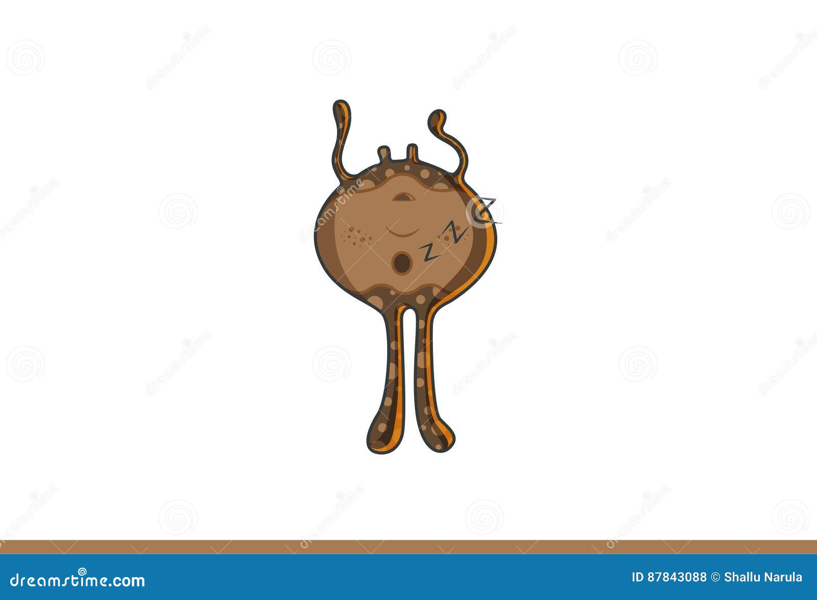 Monster Sleeping And Having A Nightmare Funny Vector Cartoon ...