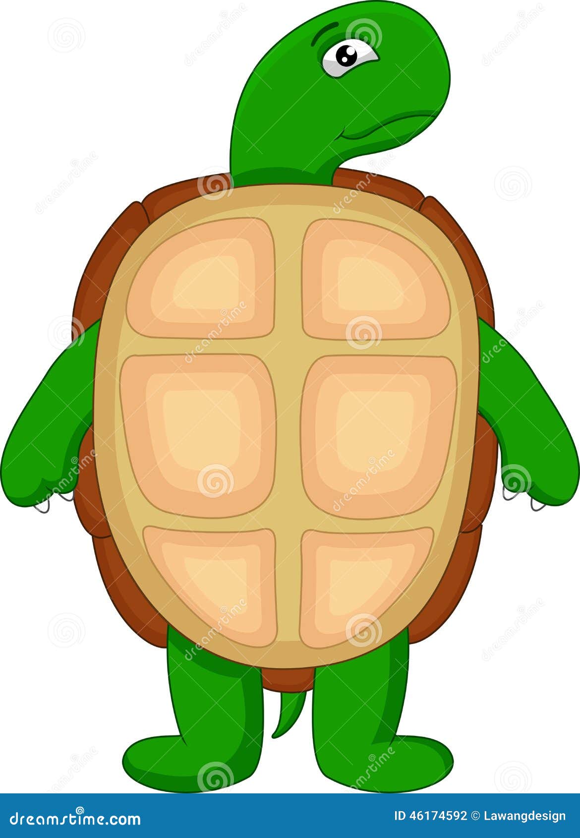 Cute green turtle cartoon stock vector. Illustration of icon - 46174592