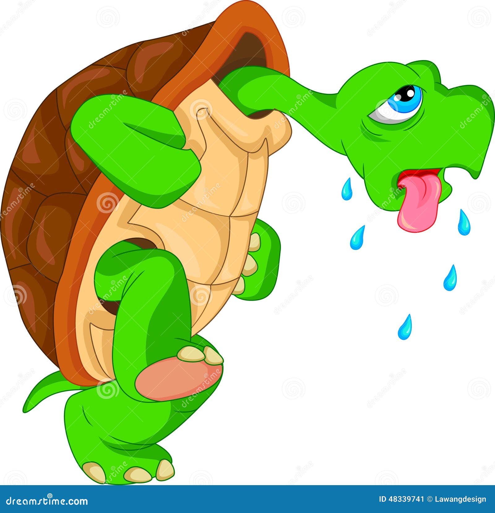 Big Green Sea Turtle, Fantasy Flat Earth Concept. Flat Vector ...