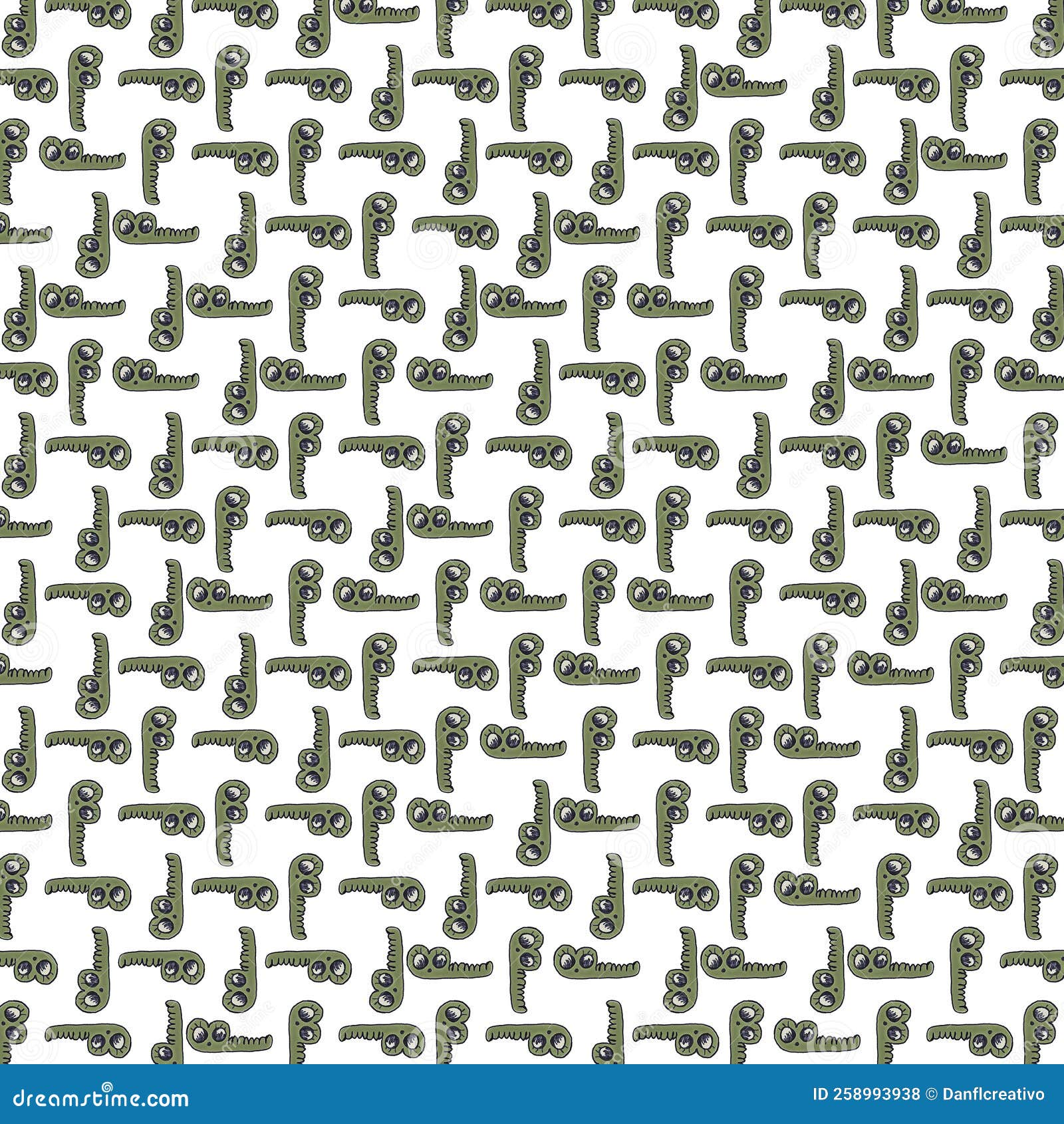 Cute Worm Sketchy Drawing Motif Pattern Stock Illustration ...