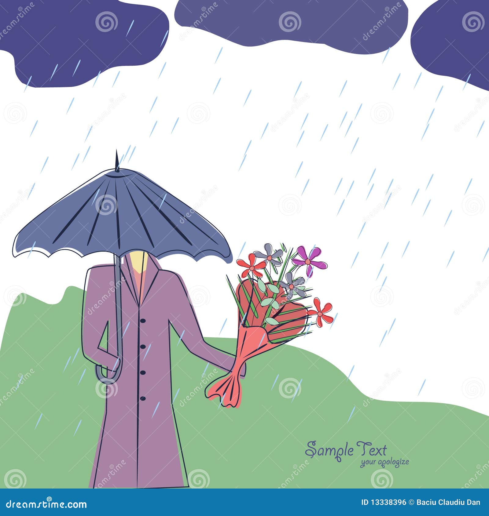 Cute Greeting Card for Your Apologize. Stock Vector - Illustration of ...