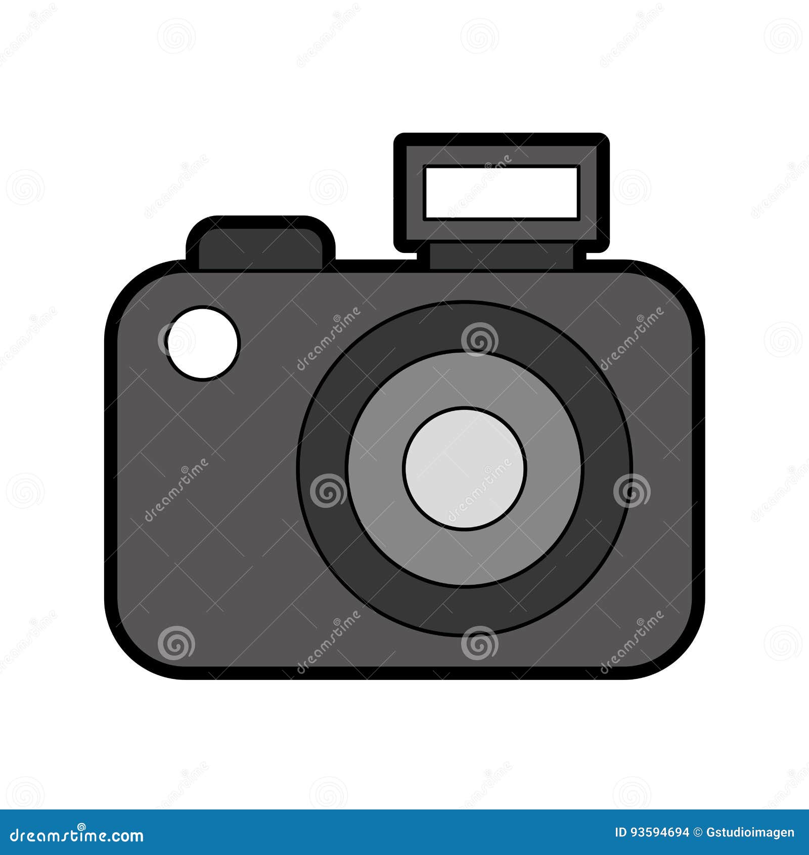 Cute grey camera cartoon stock vector. Illustration of shutter - 93594694