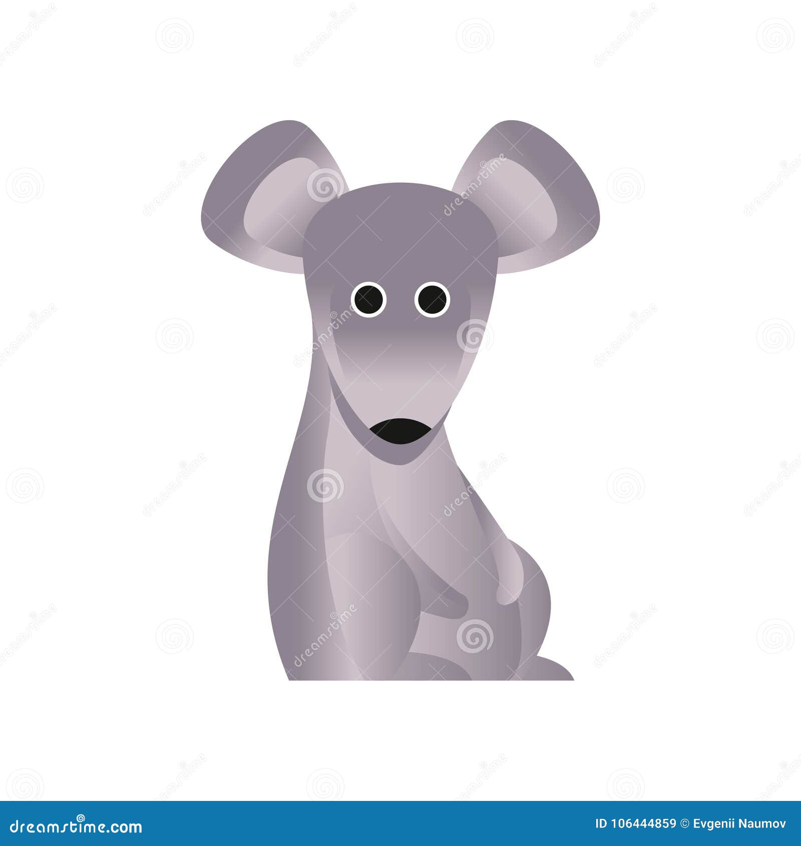Cute Grey Mouse, Stylized Geometric Animal Low Poly Design Vector ...
