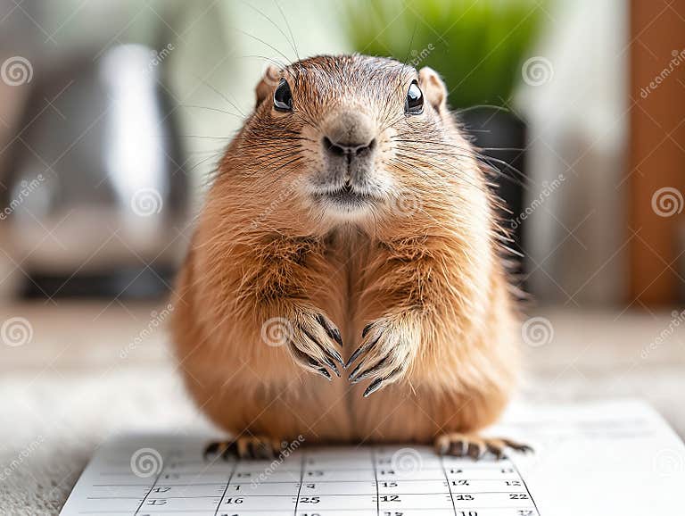 A cute groundhog stock image. Image of groundhog, sunny - 355407567
