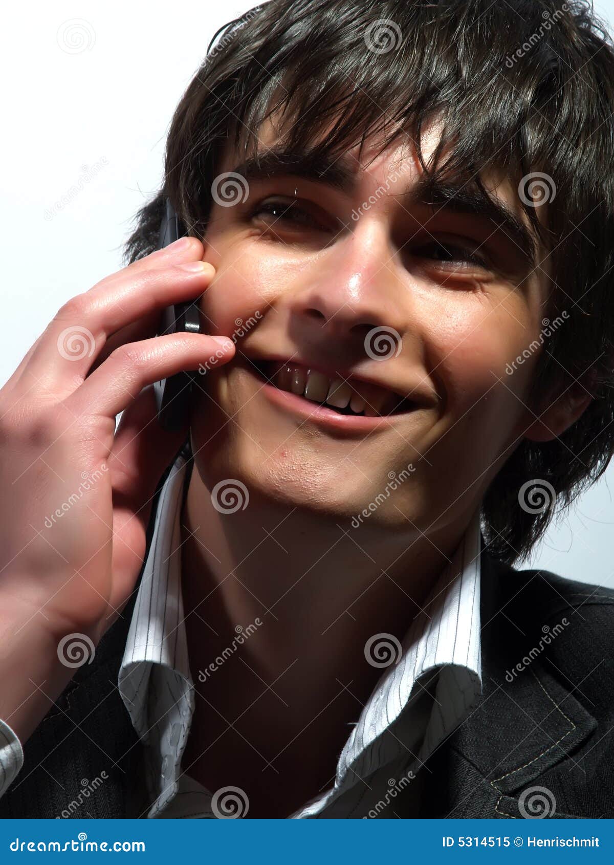 Cute guy is calling stock image. Image of phone, fashion - 5314515