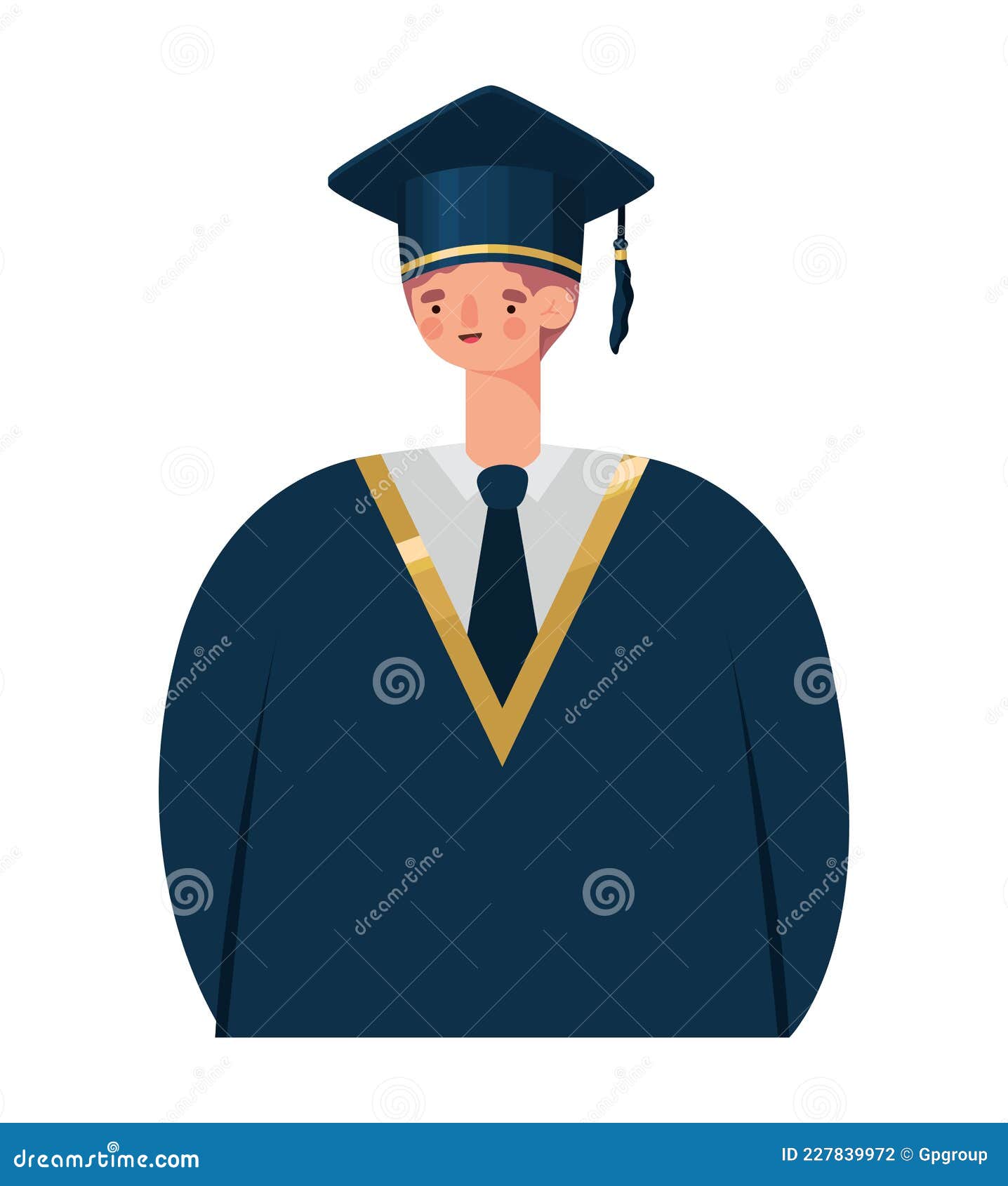 Cute guy graduated stock vector. Illustration of vector - 227839972