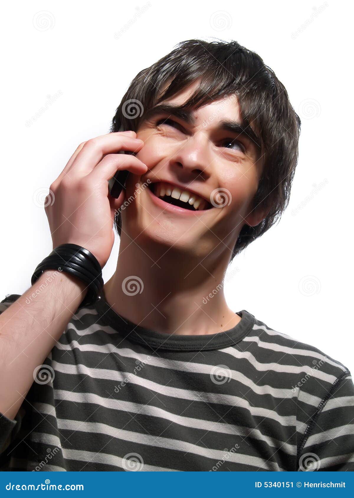 Cute Guy Has a Funny Conversation on the Phone Stock Image - Image of ...