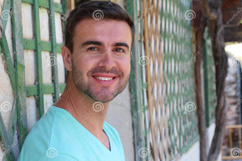 Cute Guy Smiling in the Summertime Stock Photo - Image of person ...