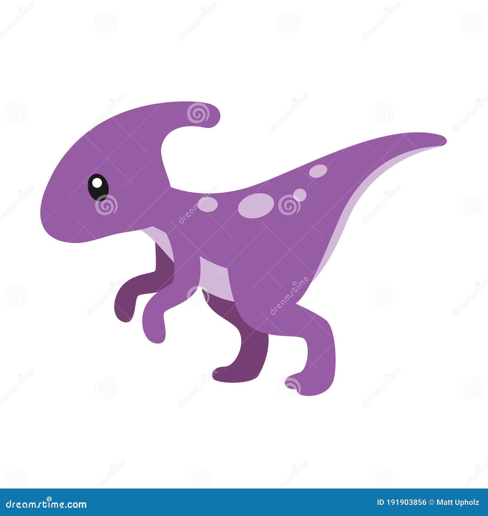 Hadrosaurus Dinosaur Cartoon Linear Sketch For Coloring Book Isolated ...