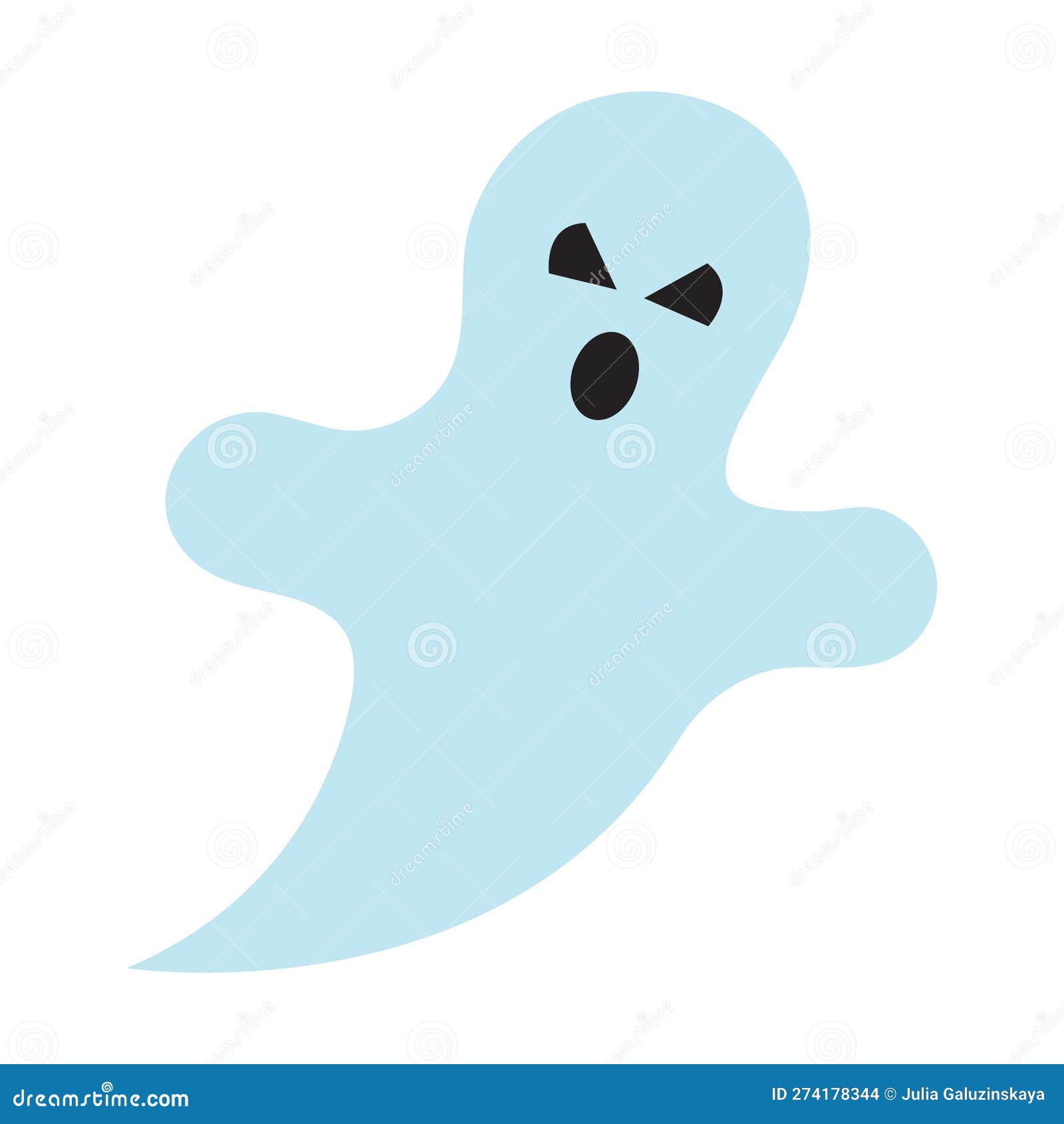 Cute Halloween Flying Ghost. Cartoon Character Stock Vector ...