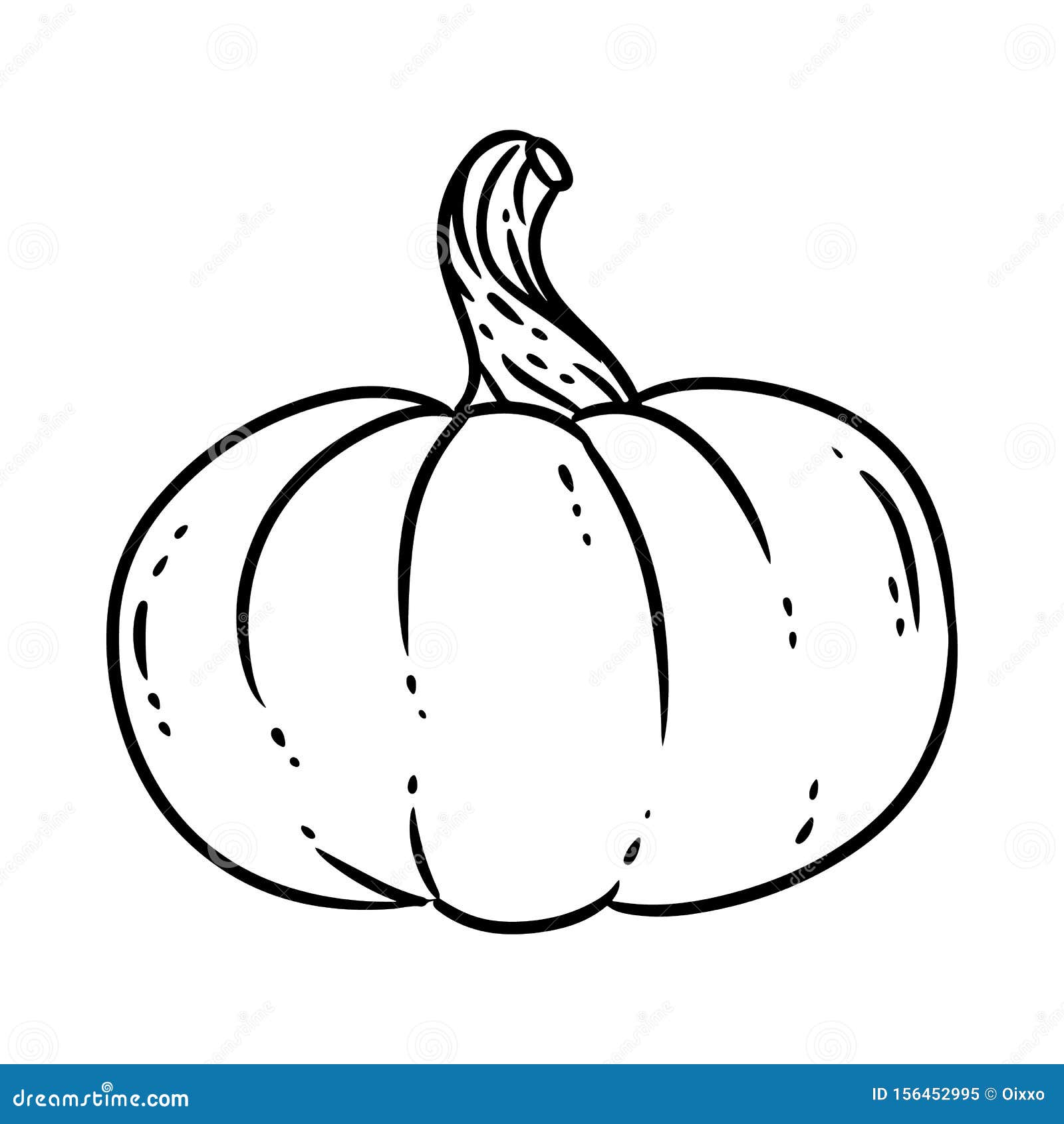Cute Halloween Pumpkin Hand Drawn Doodle. Isolated on White Background ...