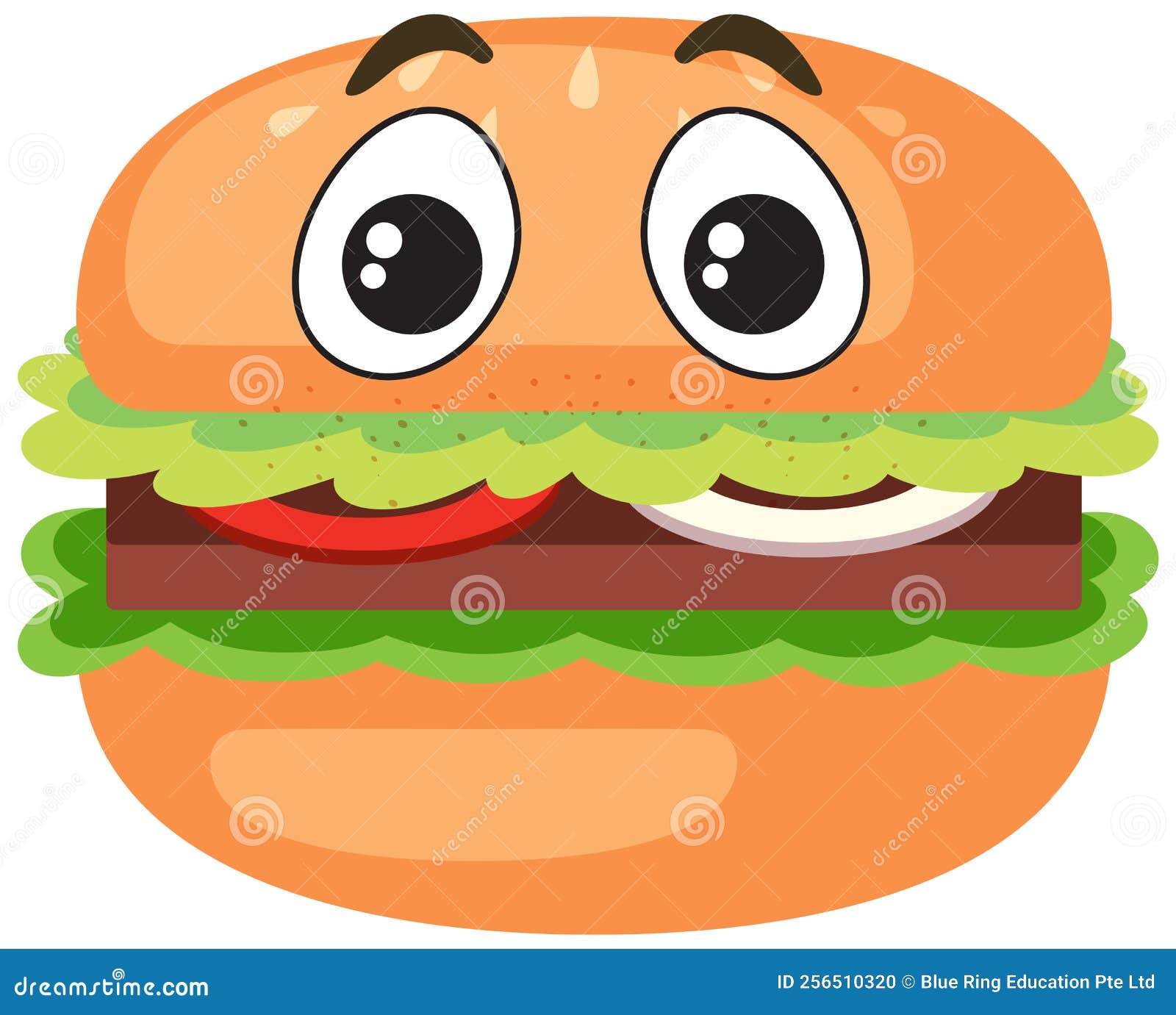 Cute Hamburger Cartoon Character Stock Vector - Illustration of dessert ...